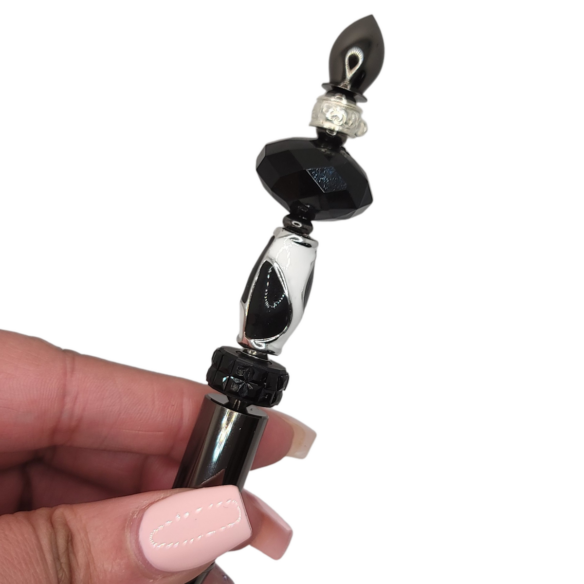 Harmony - Black Rhinestone & White Jeweled Ink Pen – Pendora's Pens