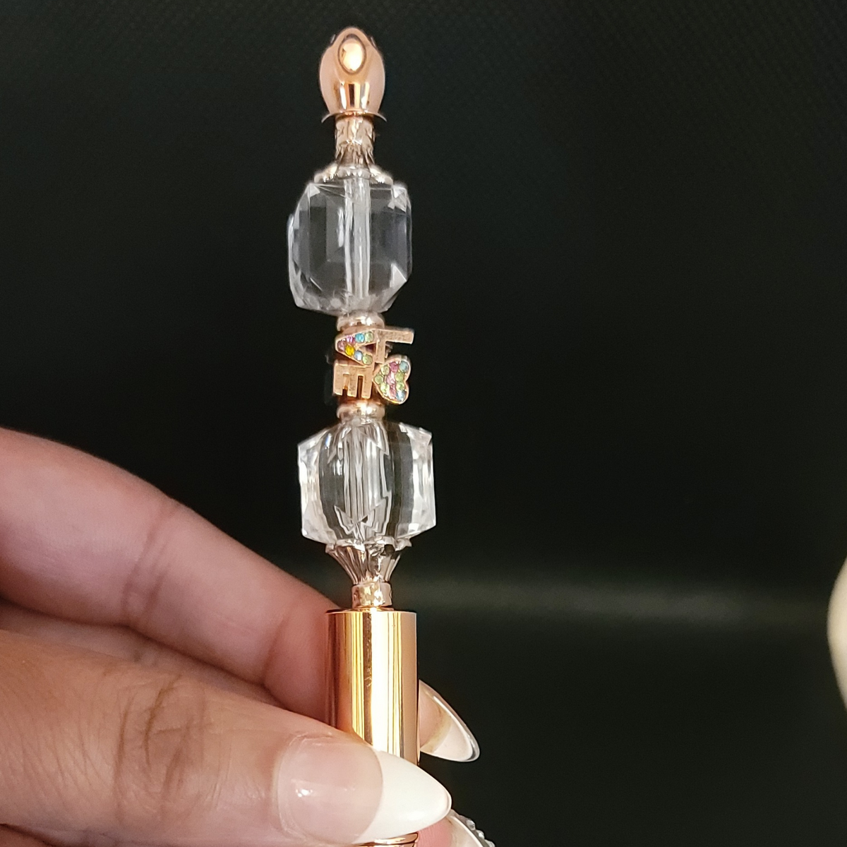 Charlotte - Crystal & Rose Gold Jeweled Pen – Pendora's Pens